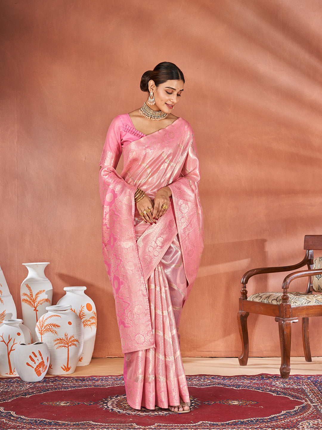 Etasha Silk In Rose Pink – Sarha